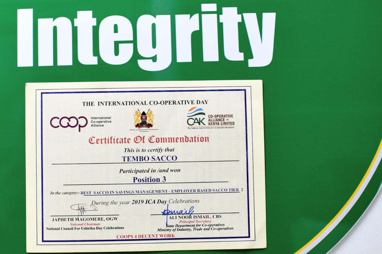Accolades - Tembo Sacco Limited